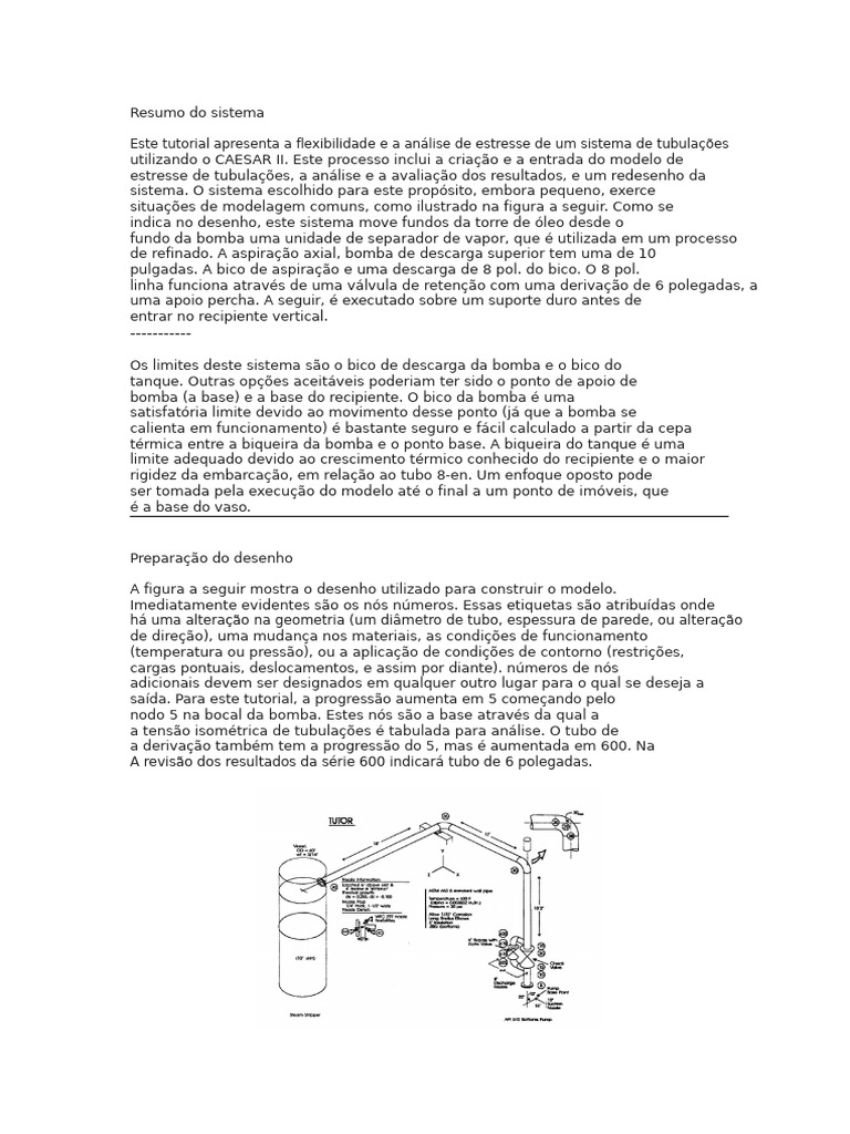 Tutorial Caesar II Traduzido | PDF | Janela (informática) | Bomba