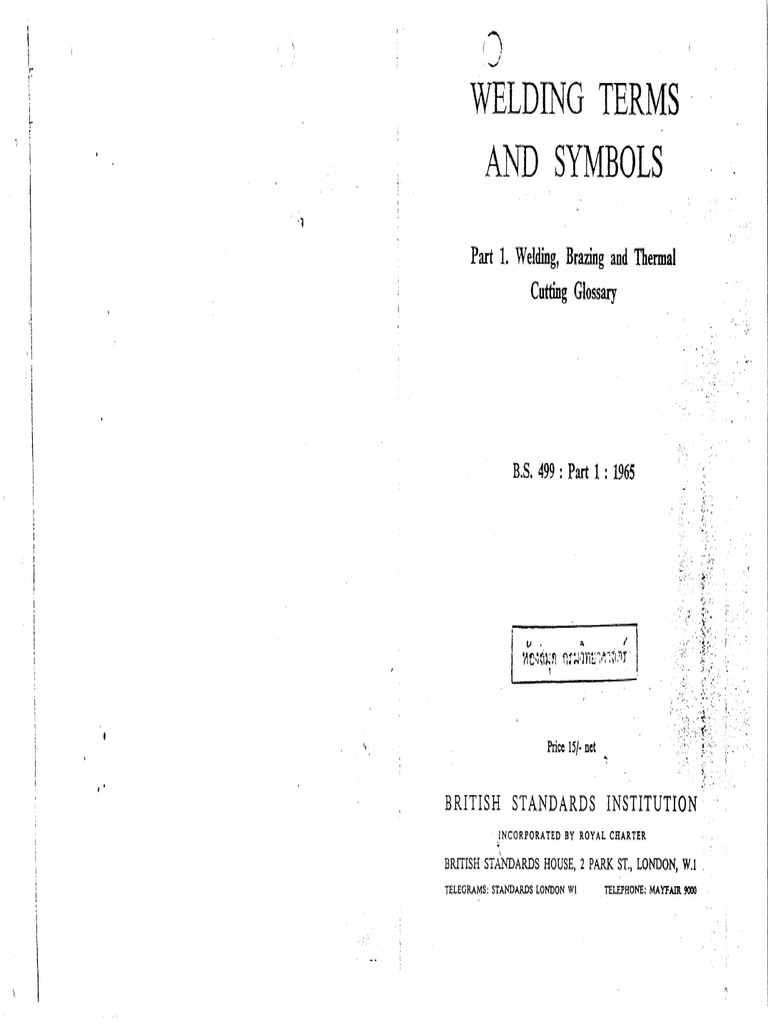 BS 499 Part 1 (1965) | PDF