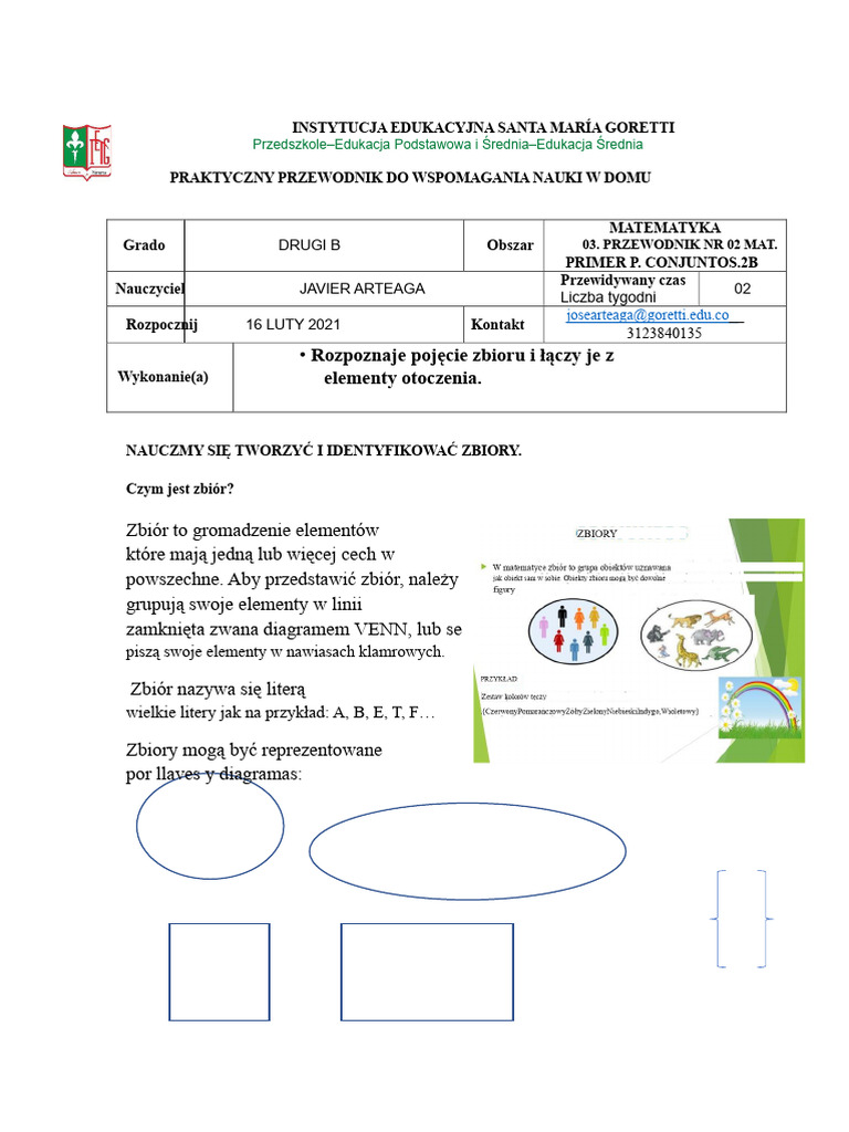03.poradnik 02. Matematyka. Zbiory. Okres. 1 - 2.B | PDF
