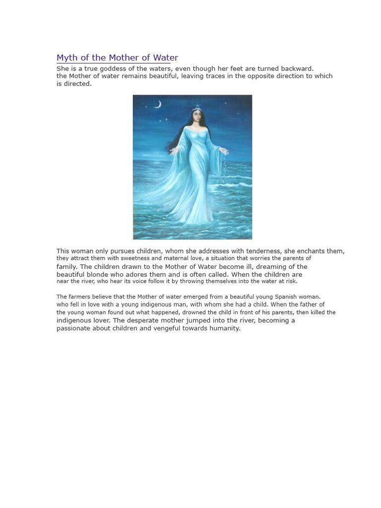 Myth The Mother of Water | PDF | Mother | Folklore