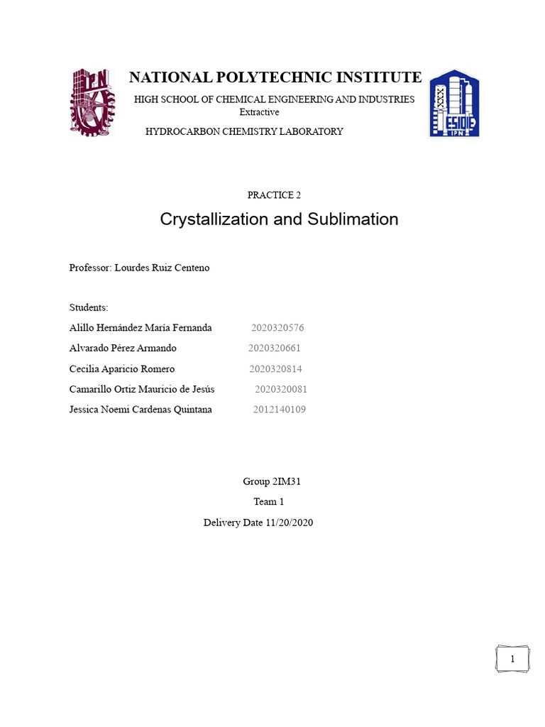 P2-Crystallization and Sublimation | PDF | Ion | Solubility