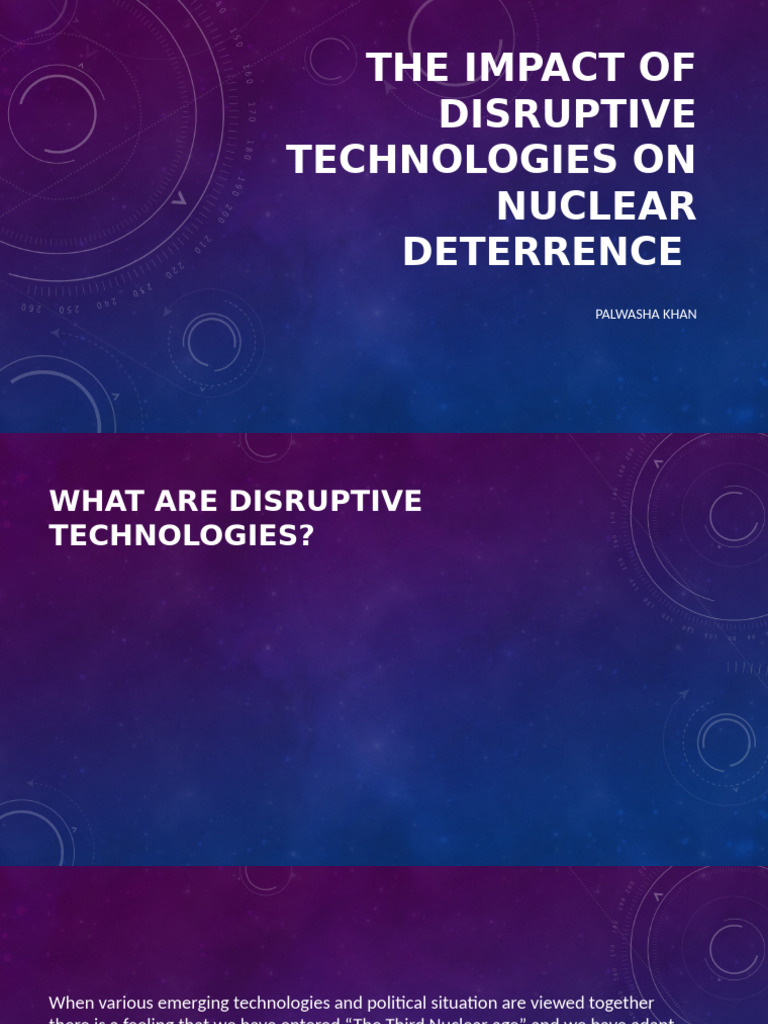 Disruptive Technologies in Nuclear Deterrence | PDF | Deterrence Theory ...