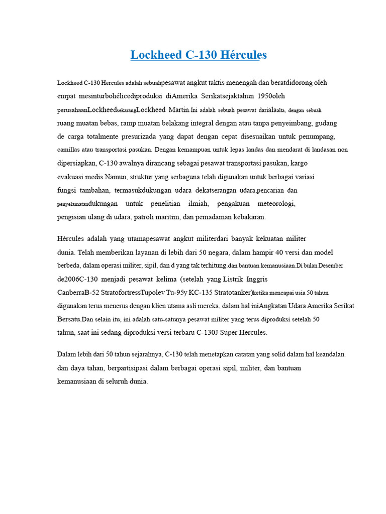 Pesawat C-130 | PDF