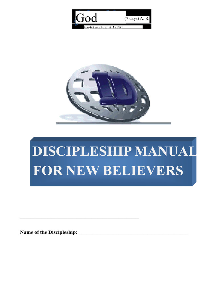 Discipleship Manual For New Believers. Luis Mariano Cortés Vega | PDF ...