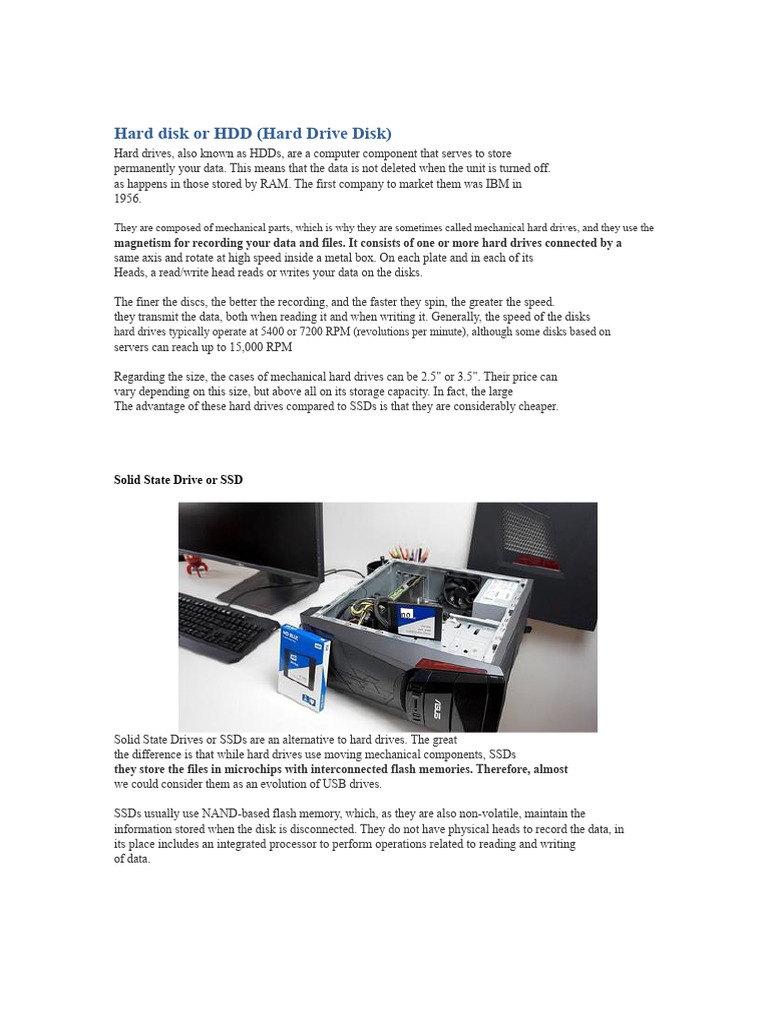 Hard Drive or Solid State Drive | PDF | Hard Disk Drive | Solid State Drive