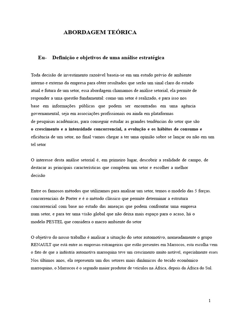 Análise do Setor Automotivo em Marrocos | PDF | Carro | Indústria ...