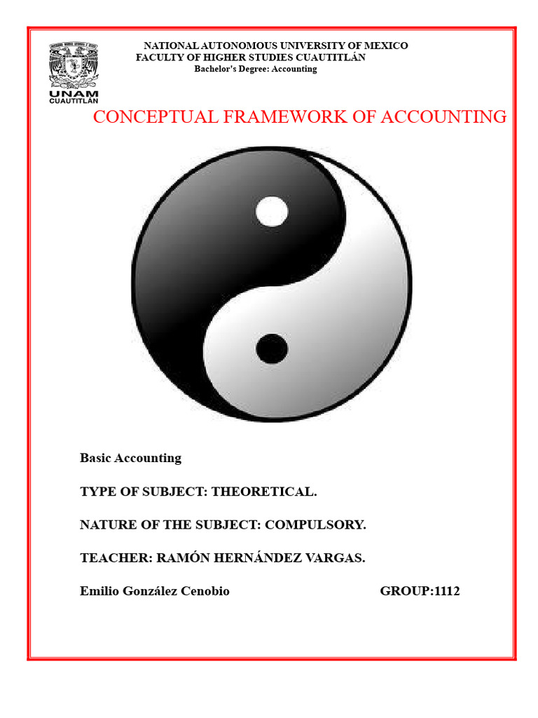 Conceptual Framework Of Accounting Pdf Accounting Taxes