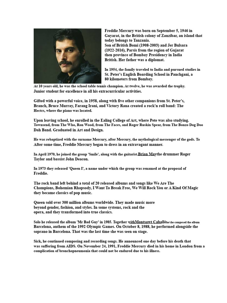Freddie Mercury: Life and Legacy | PDF | Rock Music | Sound Recording
