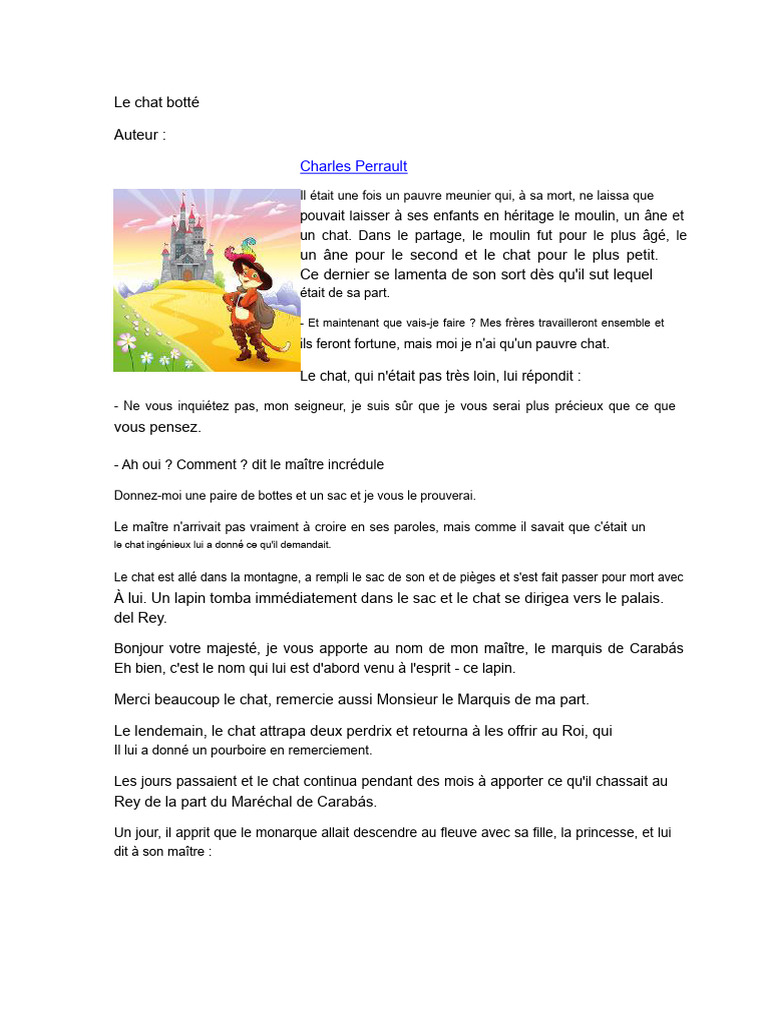 Le Chat Botté | PDF