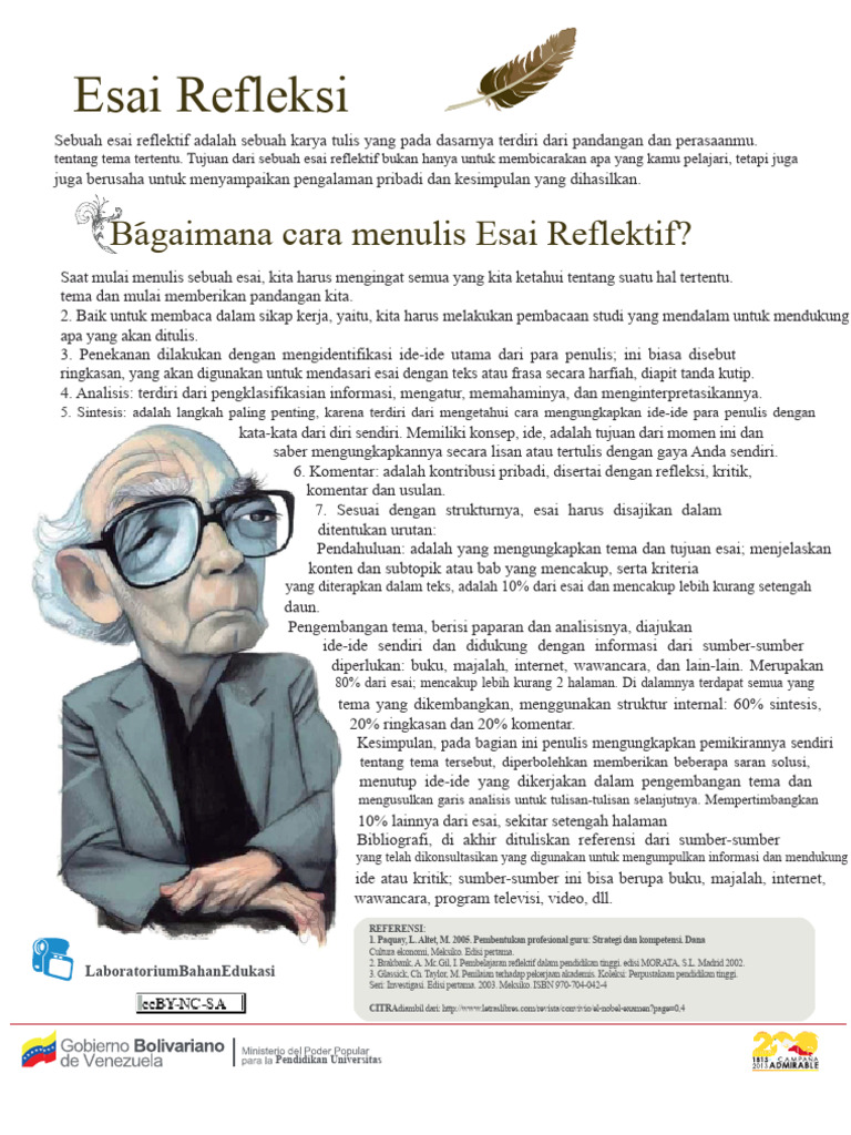 Struktur dan Contoh Esai Reflektif | PDF