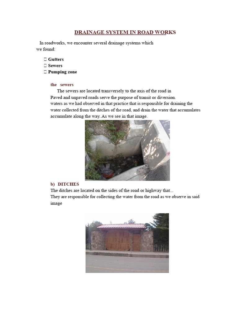 Drainage Systems in Roadworks and Bridges | PDF