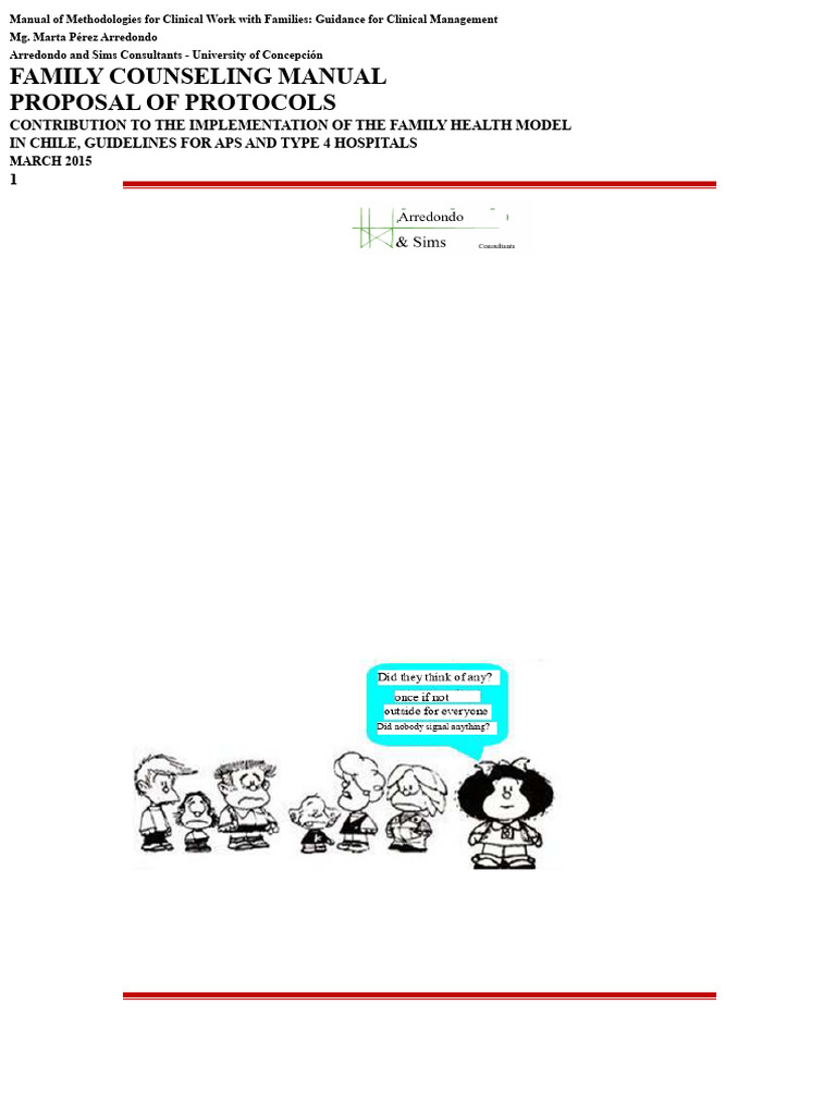 Family - Counseling - Manual - Protocols - Author Marta Pérez | PDF ...