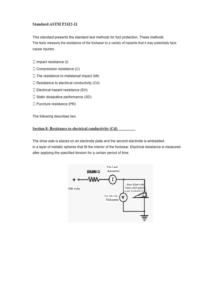 ASTM F2412-11 Footwear Testing Standards | PDF