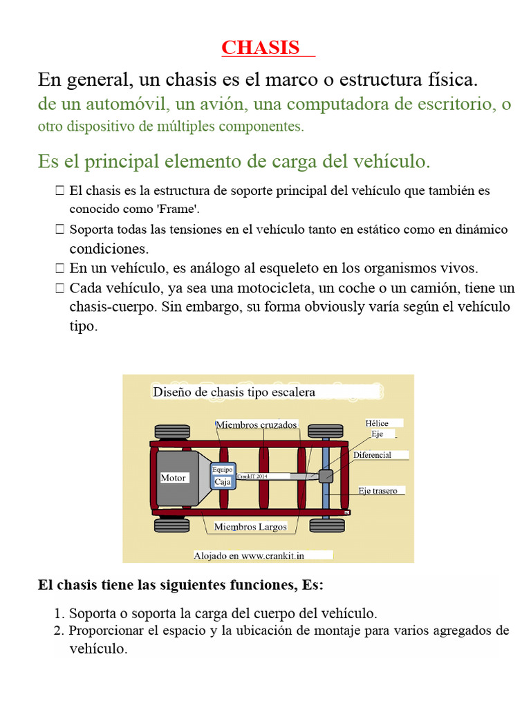 Chasis | PDF | Eje | Escalera