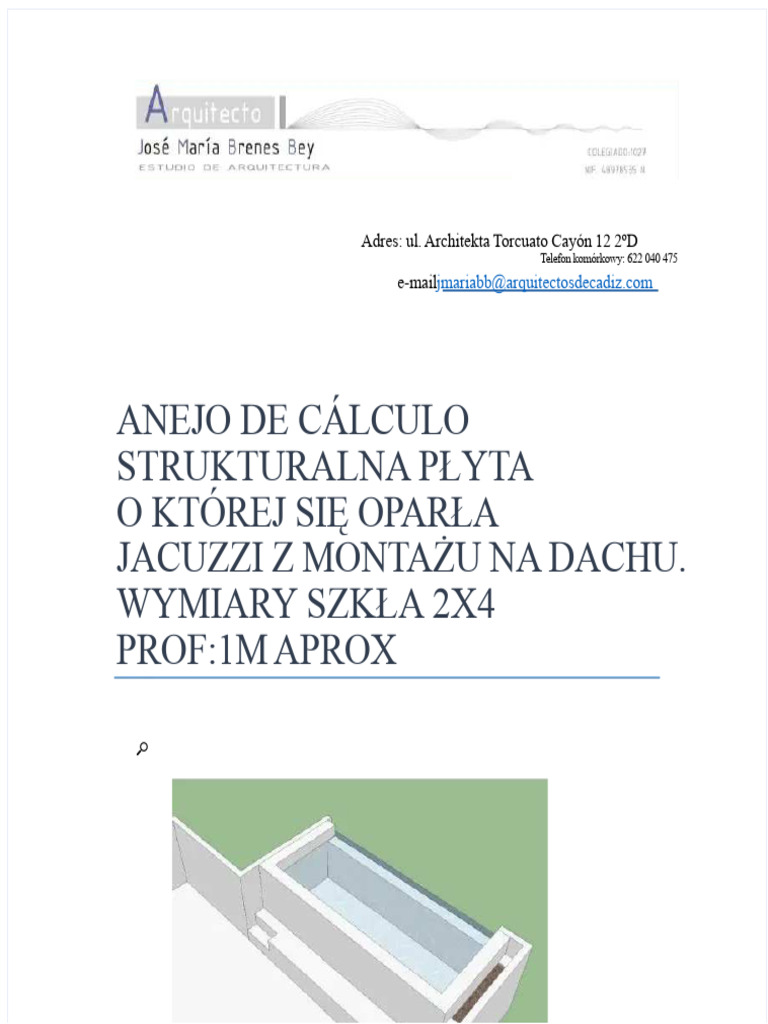 PDF Pamięć Obliczeniowa Strukturalna Basen Na Dachu DL | PDF