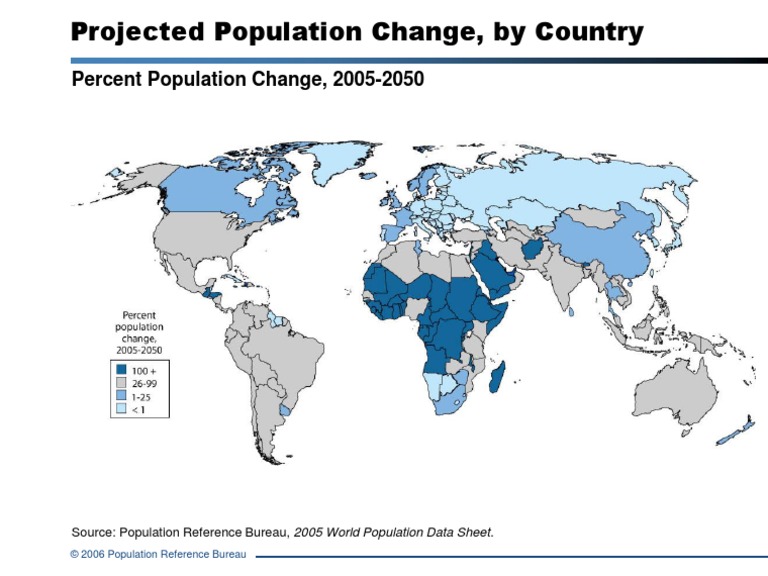 Global Population Change 2005-2050 | PDF