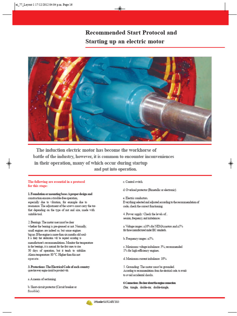 77 - 16 Motortico. Recommended Protocol For Starting and Commissioning ...