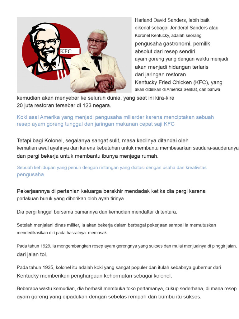 Jenderal Sanders | PDF