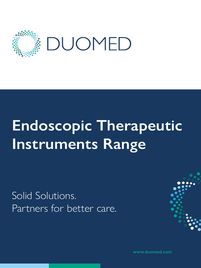 Endoscopic Therapeutic Instruments Guide | PDF | Endoscopy ...