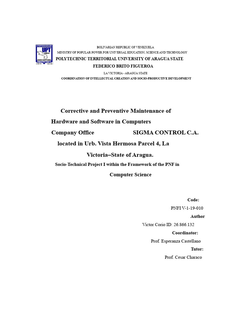 FINAL REPORT Sociotechnical Project I Victor Corio | PDF | Software ...