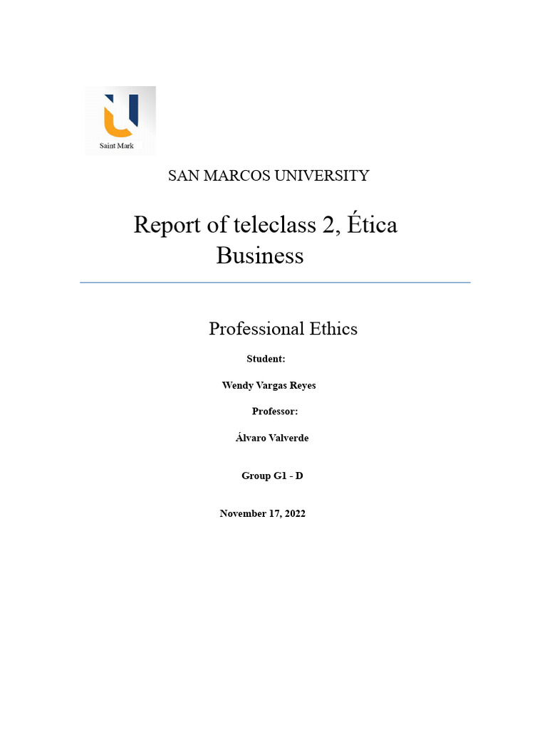 Business Ethics and Responsibility Report | PDF | Competition | Economies