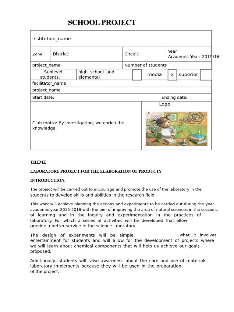 Laboratory Project for Student Research | PDF | Shampoo | Educational ...