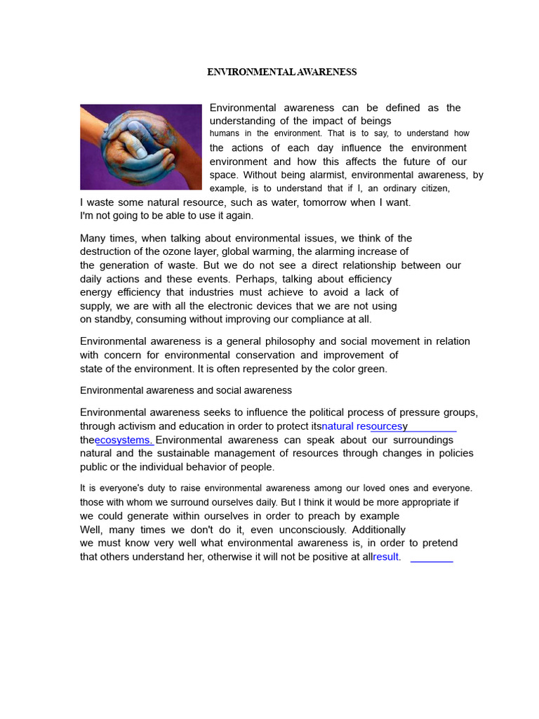 environmental awareness | PDF