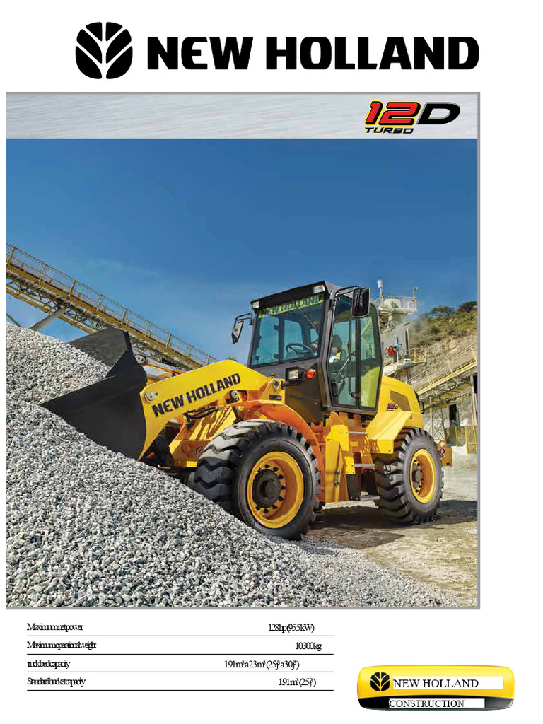 New Holland 12D Loader Features Overview | PDF | Brake | Mechanical ...