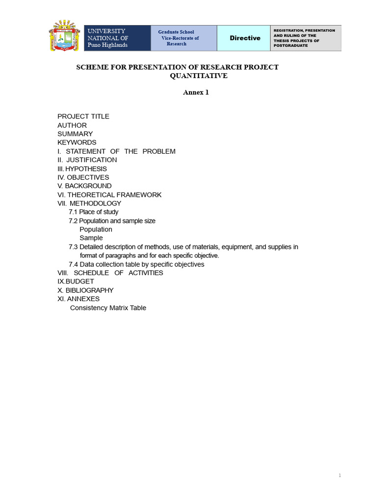 Thesis Project Presentation Guidelines | PDF