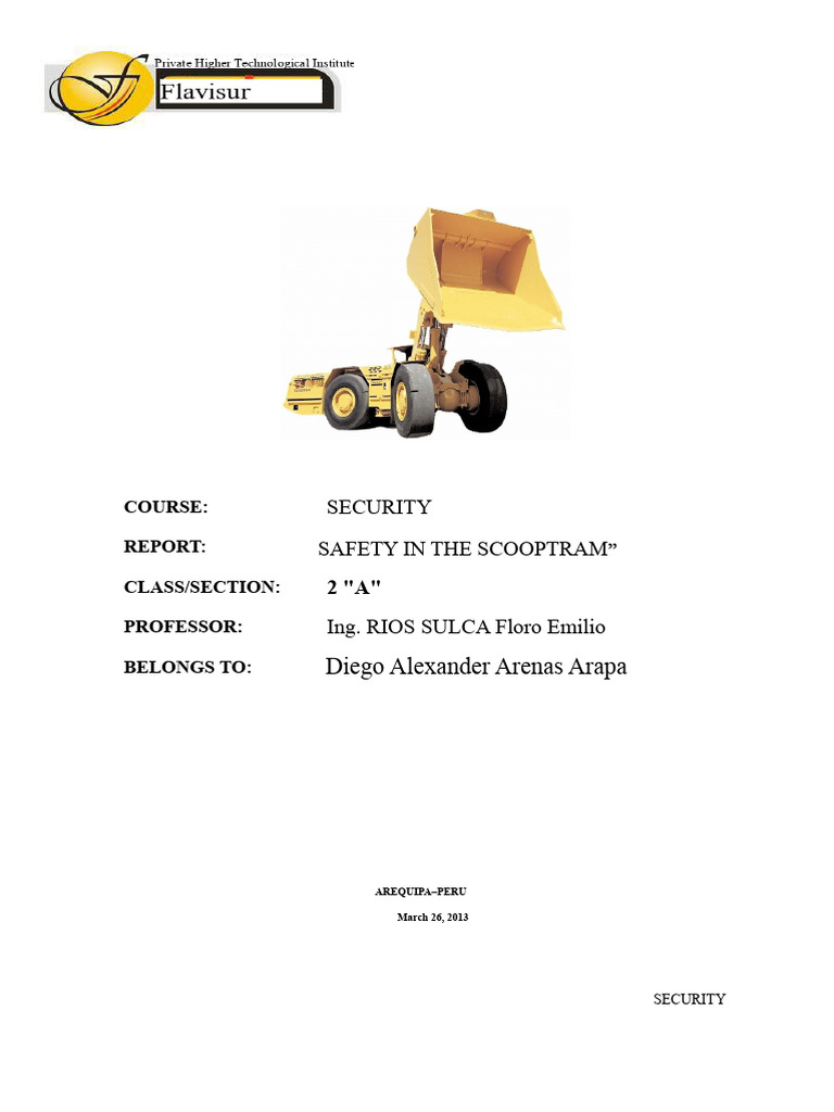 Safety Manual for Scooptram Operations | PDF | Vehicles | Tire