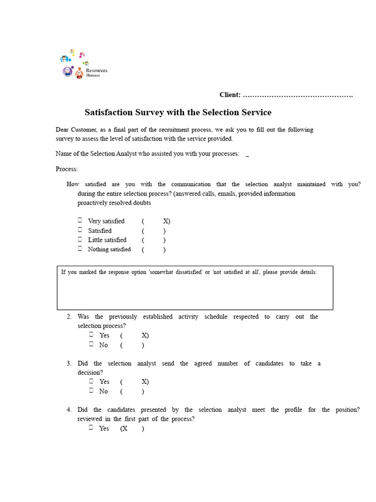 Satisfaction Survey | PDF