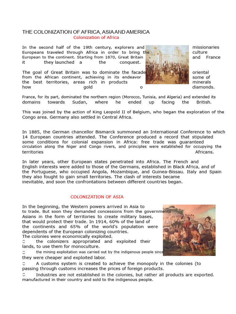 The Colonization of Africa | PDF | European Colonization Of The ...
