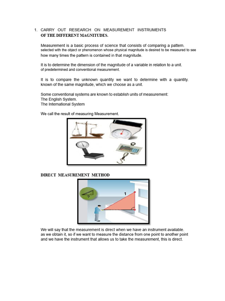 Measurement Instruments Overview | PDF | Quantity | Measurement