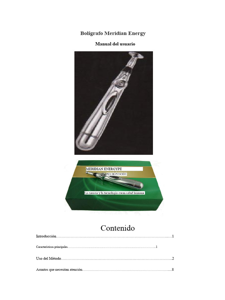 Manual For The Use of Pen For Electrical Stimuli. | PDF | Limpieza ...