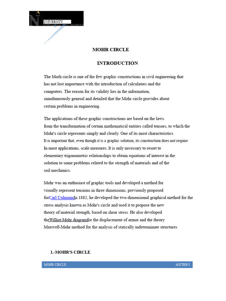 Mohr's Circle | PDF | Stress (Mechanics) | Mechanics