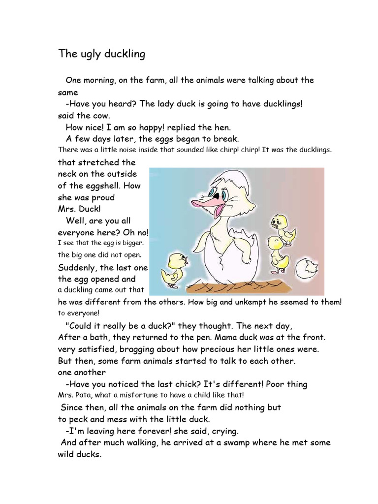 The Ugly Duckling's Transformation | PDF | Duck