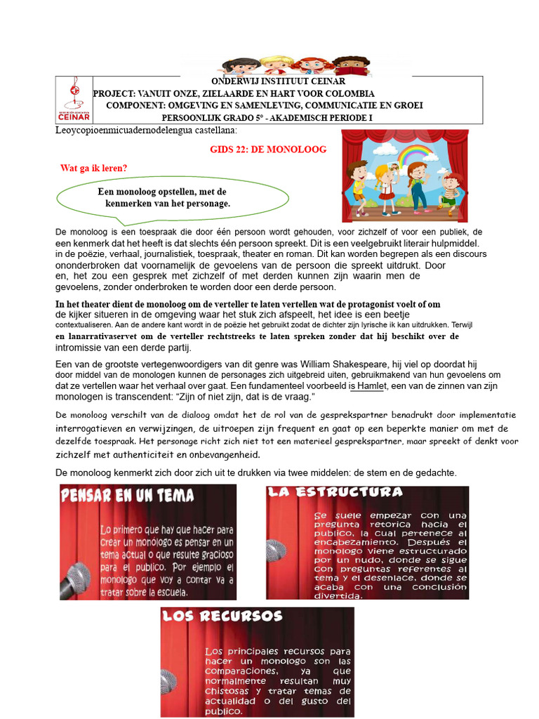 Handleiding 22. de Monoloog | PDF