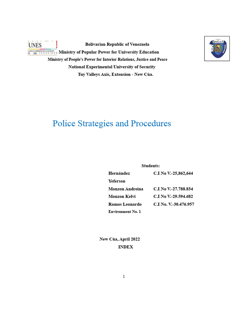 Police Strategies and Procedures | PDF | Police | Road