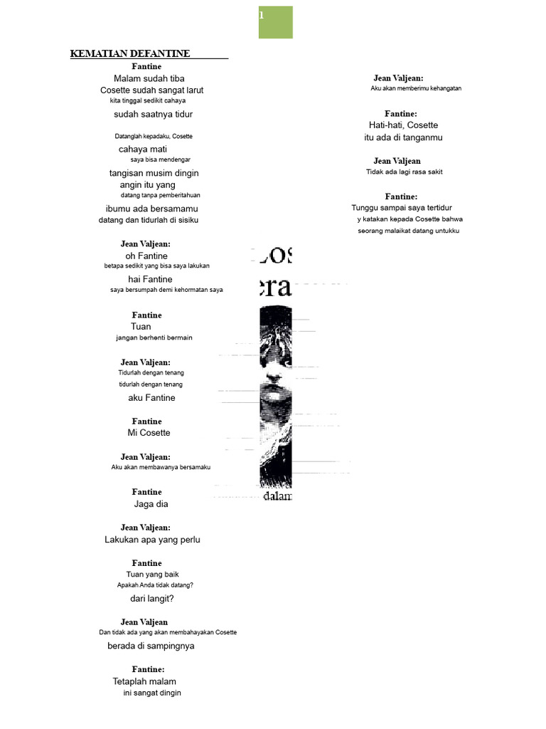 Kematian Fantine dan Konfrontasi Valjean | PDF