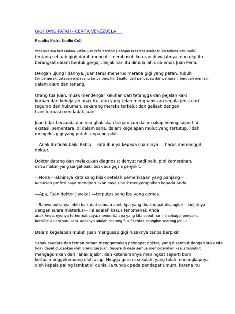 Transformasi Juan Peña Setelah Gigi Patah | PDF