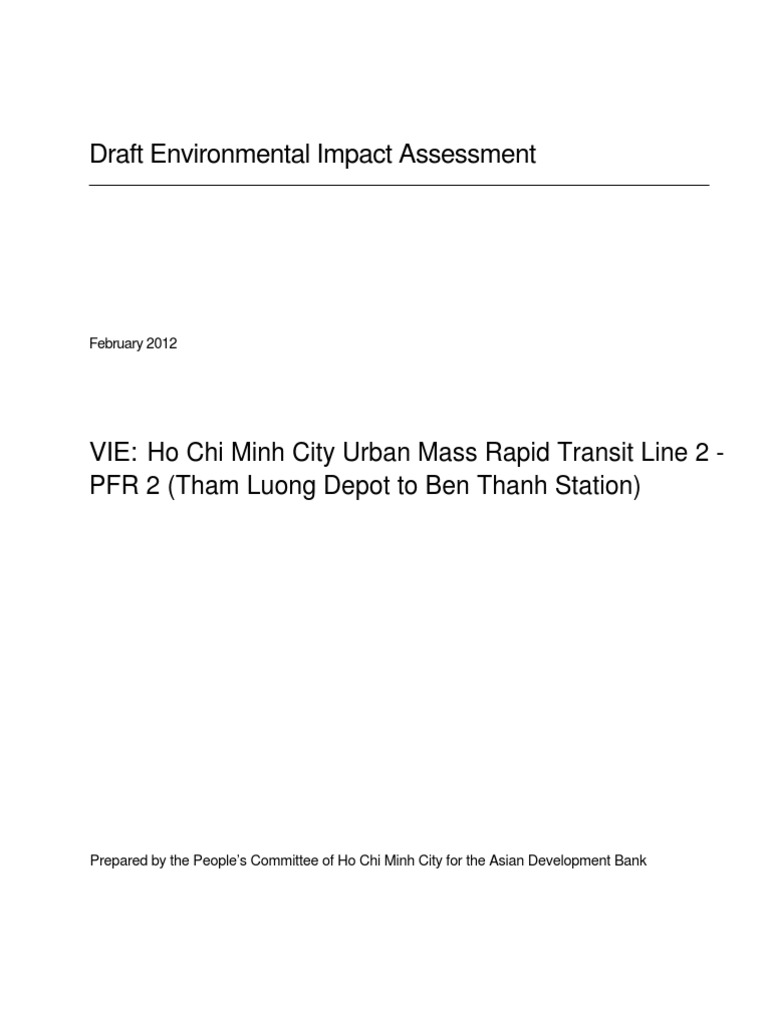 HCMline2 EIA Report Vie Eia Draft | PDF | Environmental Impact ...