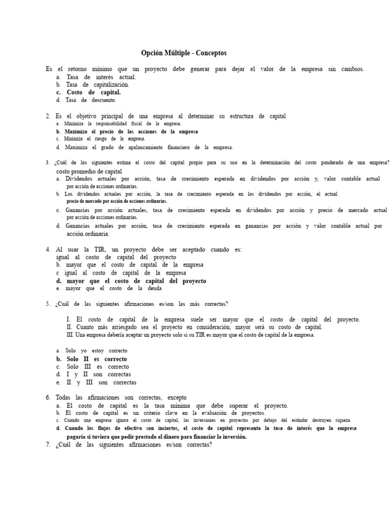 WACC y Presupuesto de Capital Optimal | PDF | Compartir (Finanzas ...