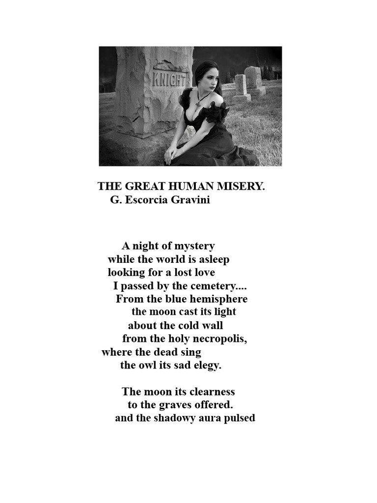 Poem The Great Human Misery | PDF