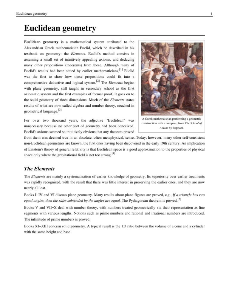 Euclidean Geometry | Euclidean Geometry | Axiom