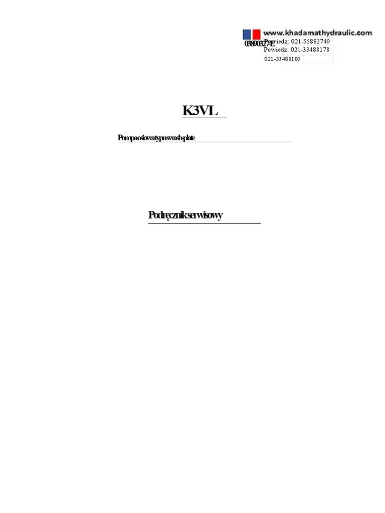K3VL Serwisowy Manual 1 PDF | PDF
