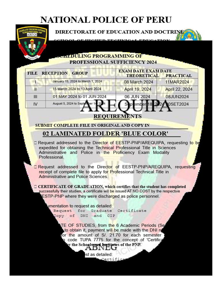 Call For Sufficiency Exam 2024-I | PDF | Identity Document | Authentication