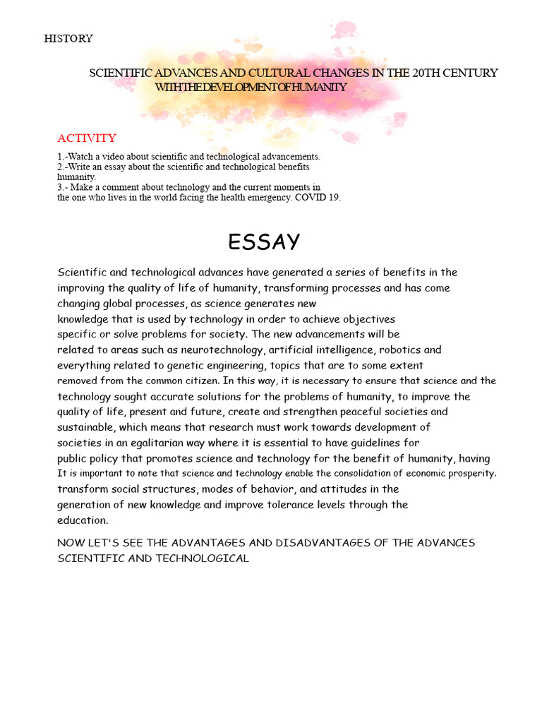 Scientific Advances and Cultural Changes in The 20TH Century | PDF