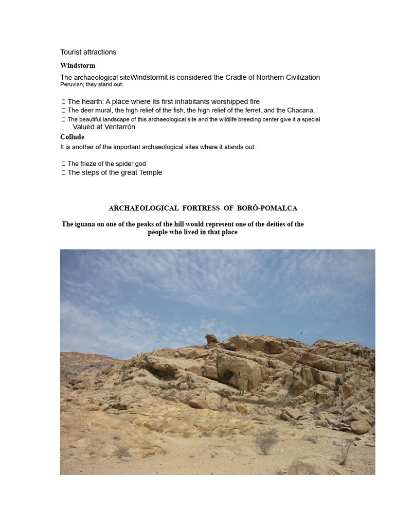 Tourist Attractions in Pomalca | PDF