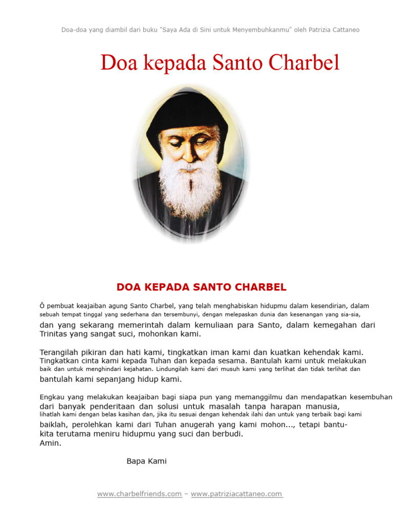 Doa dan Novena Santo Charbel | PDF