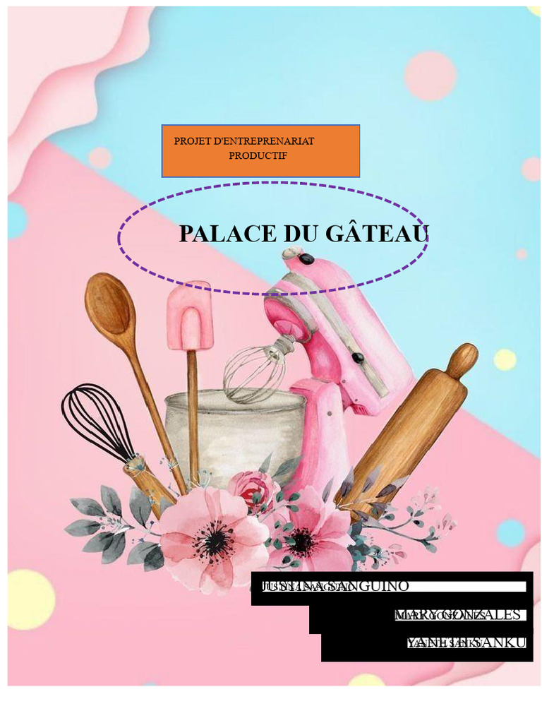 Projet d'Entrepreneuriat : Palace du Gâteau | PDF | Commercialisation ...